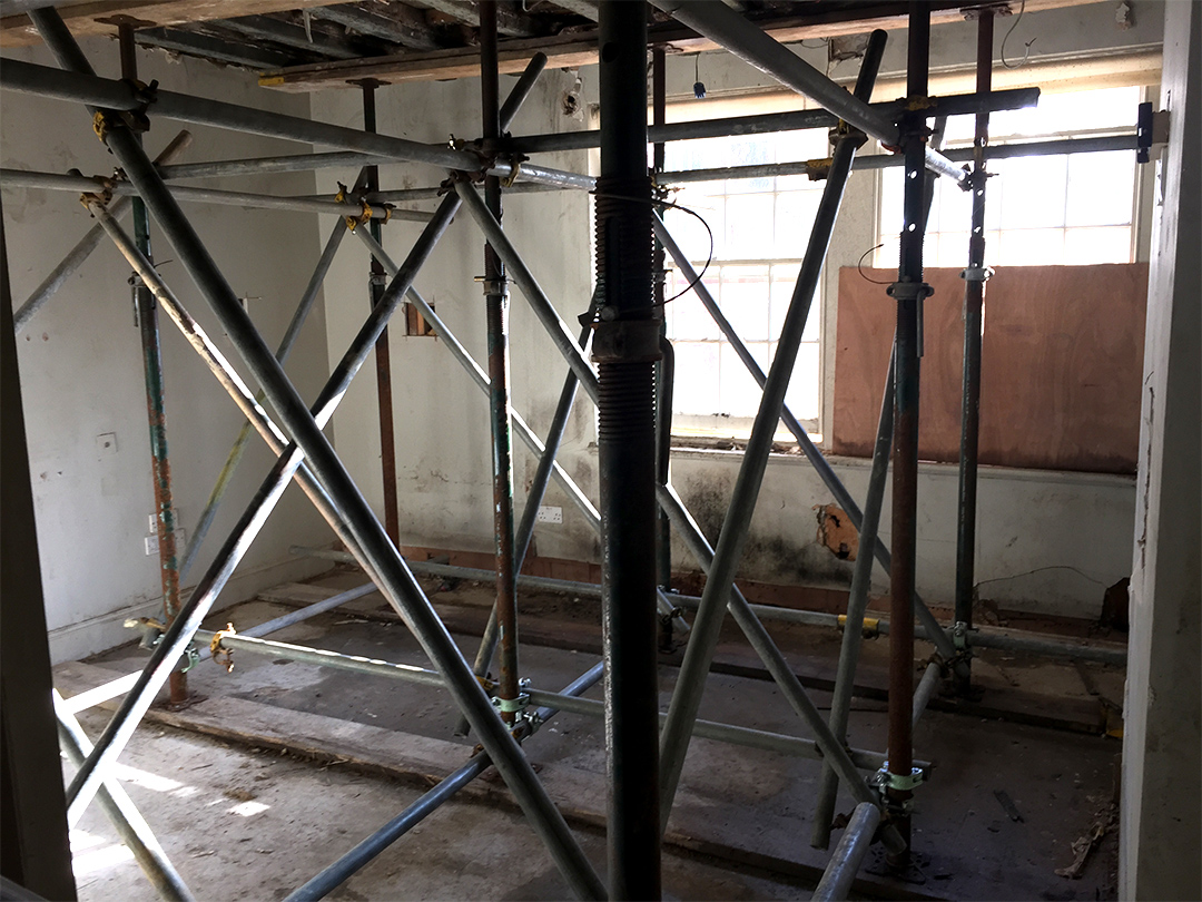 Rye – Fire damage Acro props & bracing – NTRIX